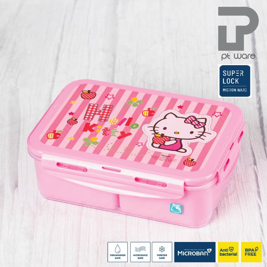 Superlock Micronware กล่องถนอมอาหาร กล่องใส่ข้าว ลายลิขสิทธิ์แท้ Hello Kitty (BPA Free) รุ่น ...