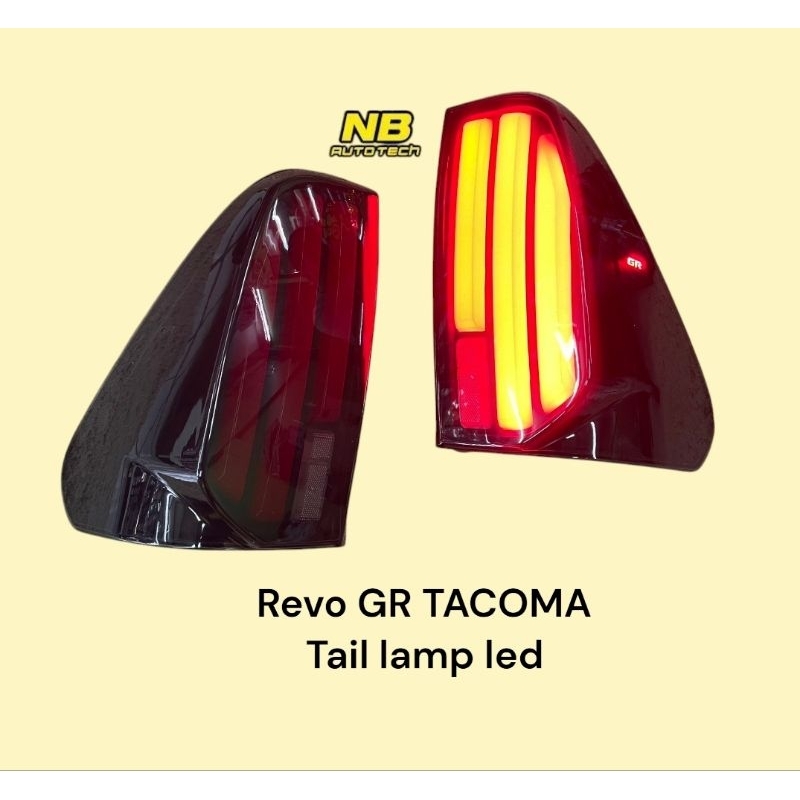 ไฟท้าย REVO GR TACOMA ไฟ led เส้นบาร์ ไฟวิ่ง สีสโมค ปี2015-2025 ...