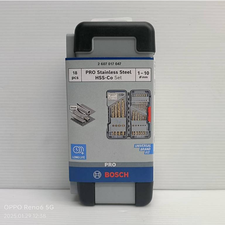 BOSCH ชุดดอกสว่าน HSS-Co 18ตัวชุด รุ่น 2607017047 ขหนาดดอก 1-10 mm. ของ ...
