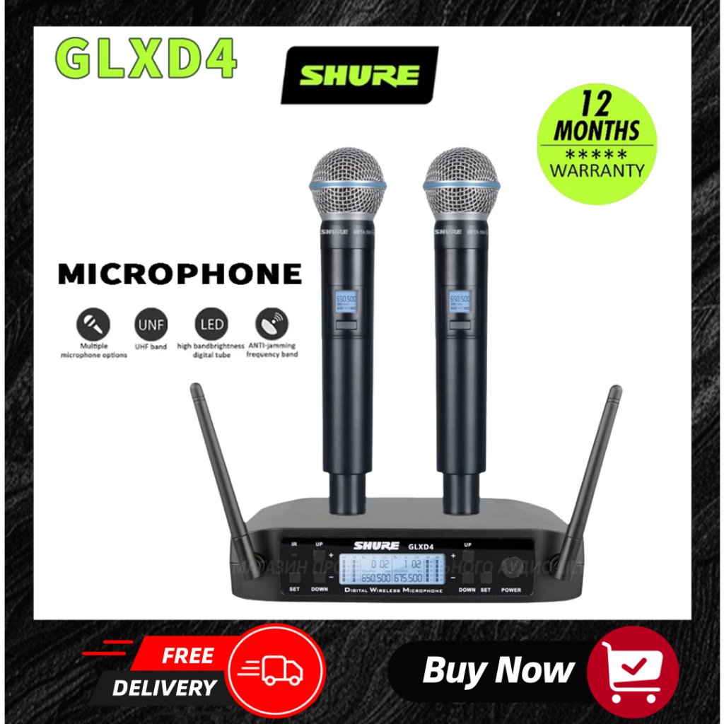 [จัดส่งฟรี]Shure GLXD4 ไมโครโฟนมืออาชีพไมโครโฟนไร้สาย | Shopee Thailand