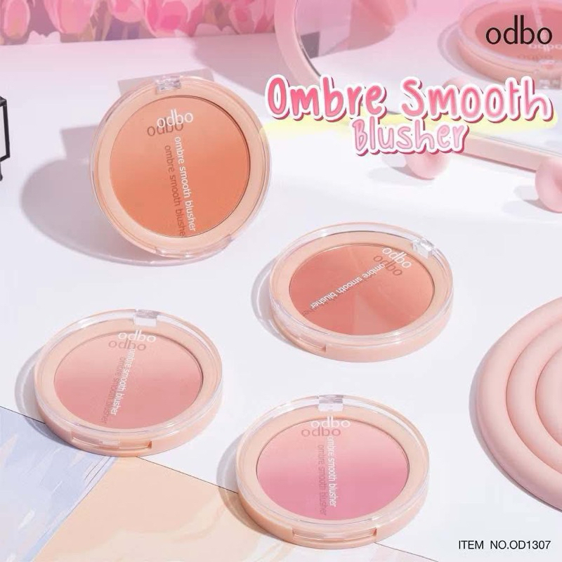 (OD1307) odbo บลัชออนสองเฉดสี โอดีบีโอ ออมเบรย์ สมูธ บลัชเชอร์ ปัดแยกสี หรือปัดรวมกันได้ Odbo ...