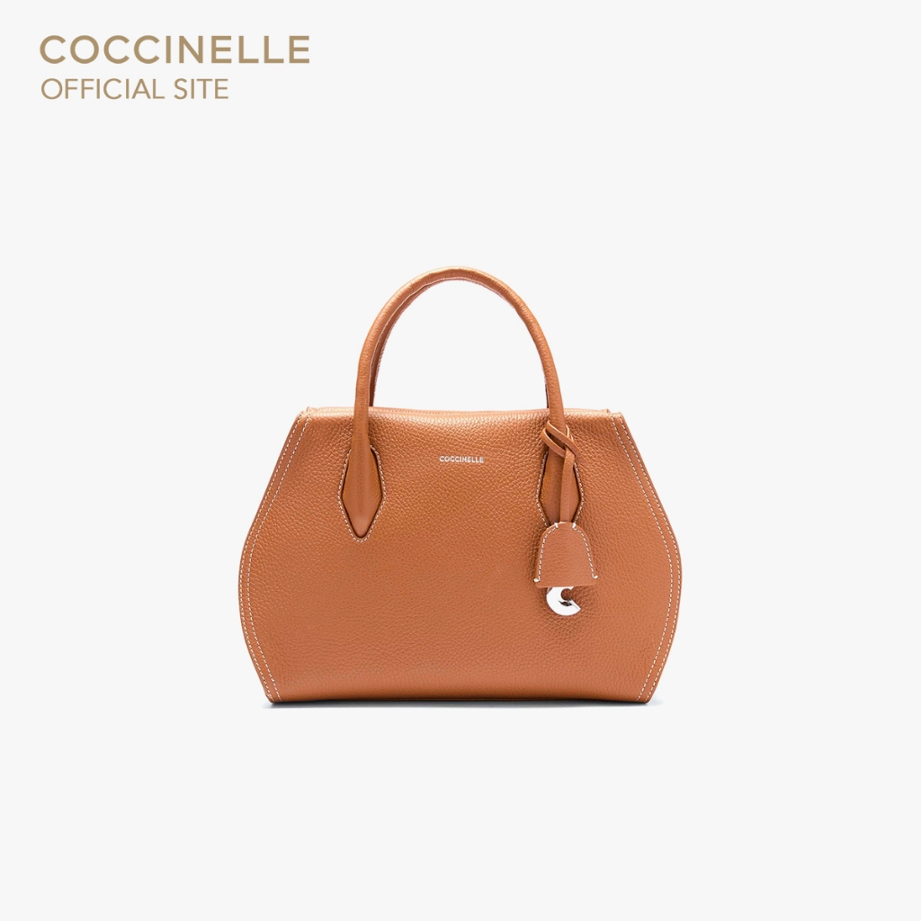 COCCINELLE กระเป๋าถือผู้หญิง รุ่น LORD TOP HANDLE BAG 180101 สี CUIR ...