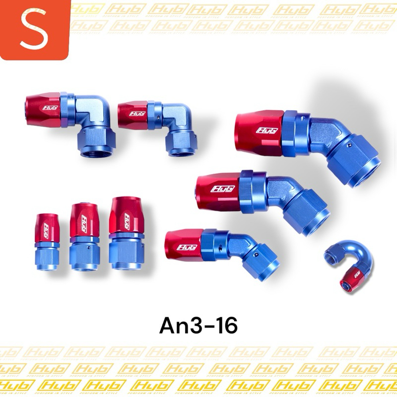HYB โทนมาตรฐาน สีน้ำเงิน-แดง AN3-16 (ตรง,45,90,150,180องศา) ราคากลางจาก HYB Official มั่นใจได้ ...