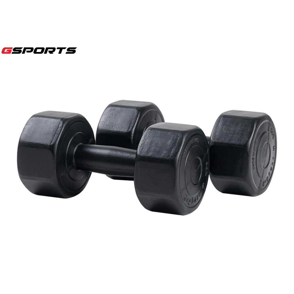 GSports ดัมเบลพลาสติกสีดำ 4 kg แพ็คคู่ Dumbbell Black 4 kg x 2 รุ่น DB4-B x 2 | Shopee Thailand