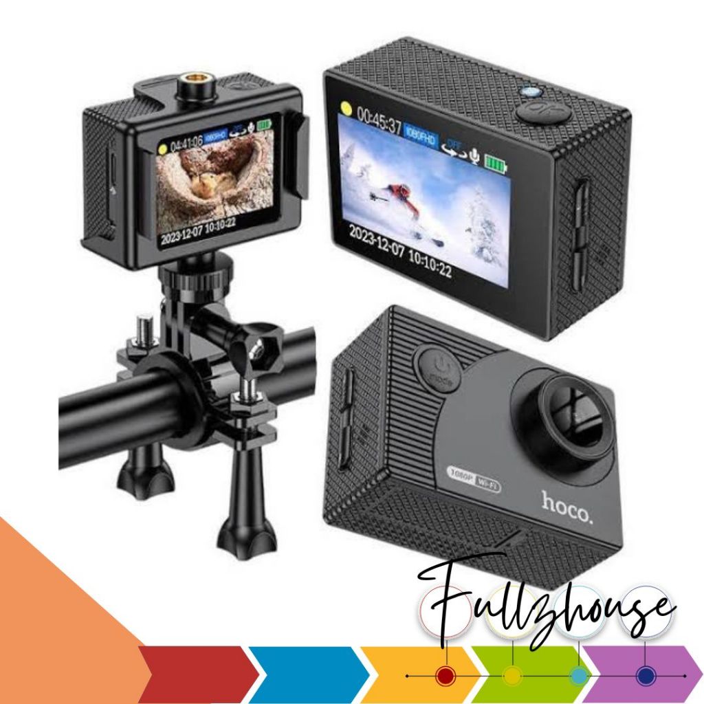 จัดส่งด่วน Hoco DV100 Sport Action camera 1080P Wifi กล้องติดหมวก กล้อง ...