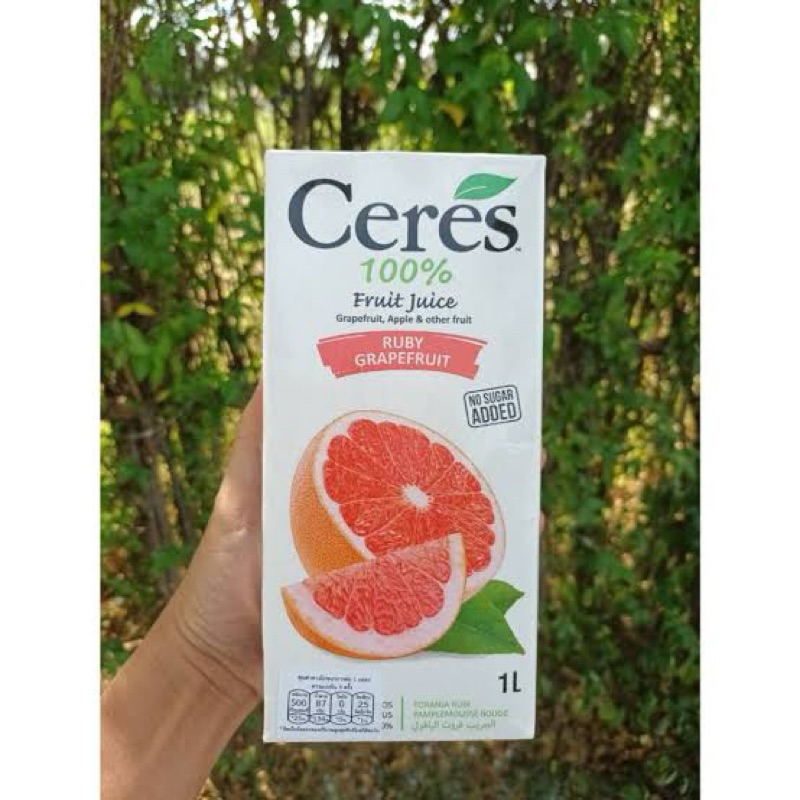 Ceres 100% fruit juice ruby grape fruit 1ลิตร น้ำผลไม้ รูบี้เกรปฟรุ๊ต ไม่เติมน้ำตาล นำ้ข้า ...