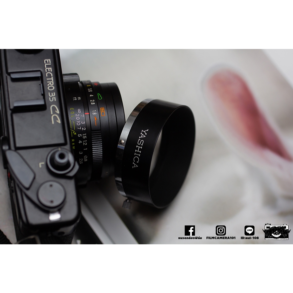 Hood Yashica Electro 35CC CCN, FC, GX เเท้ Original Metal Lens Hood Yashica Electro 35CC CCN, FC ...