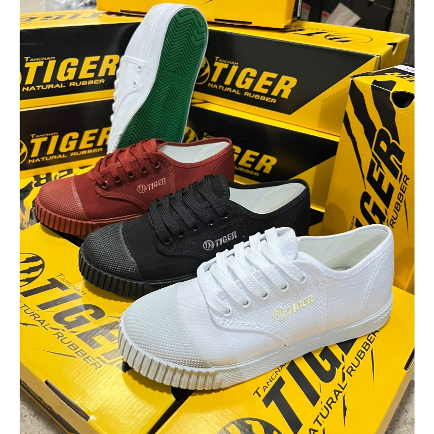 รองเท้าผ้าใบนักเรียน Tiger รุ่น 205 สีน้ำตาล /ขาว/ ดำ เบอร์ 28-45 (งาน ...
