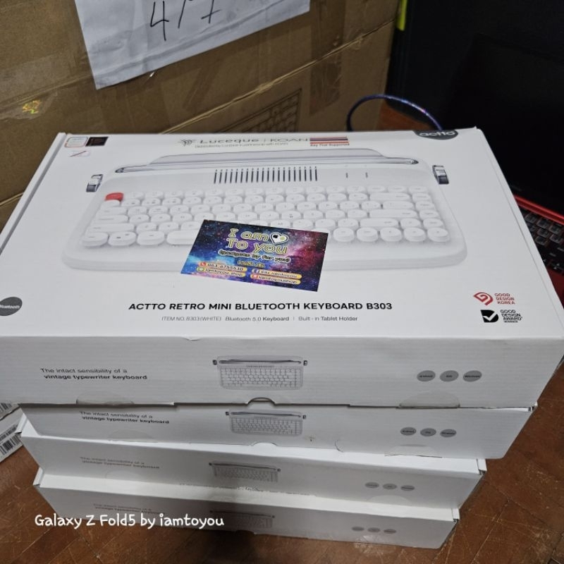 [ของใหม่เคลียร์] ACTTO RETRO MINI BLUETOOTH KEYBOARD B303 | Shopee Thailand