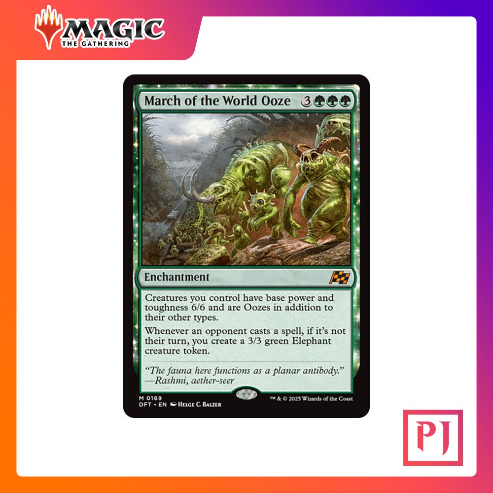 [MTG] March of the World Ooze [DFT] [GREEN] [MYTHIC] [NORMAL] [ENG] (การ์ดเมจิค / Magic the ...