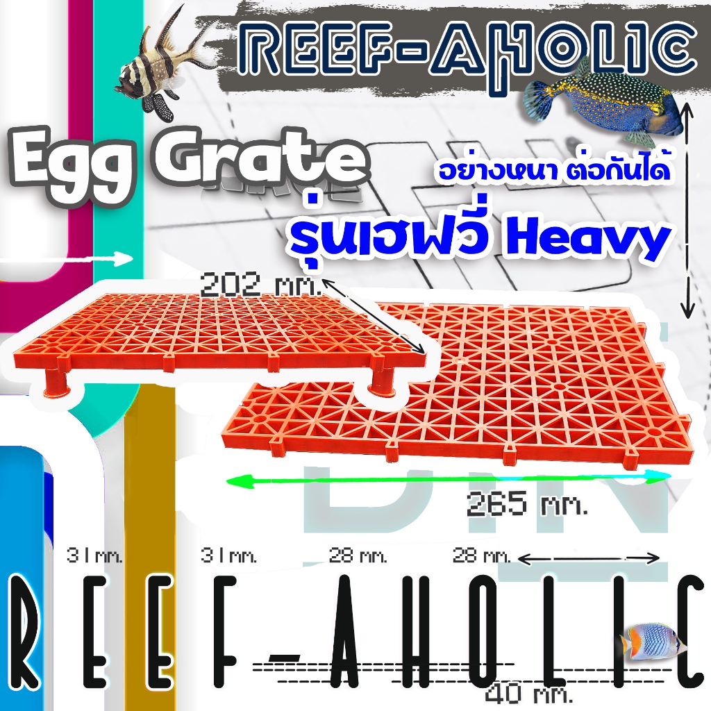 Reef-Aholic ตะแกรง Frag ขนาด 202 x 265 mm. อย่างหนา แข็งแรงมาก รับน้ำหนักน้ำได้หลายตัน สีจี๊ด ...