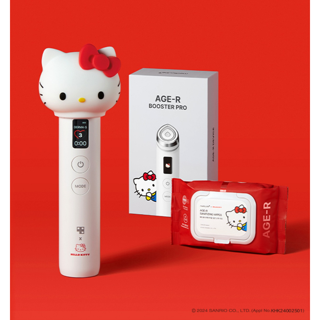 ( พร้อมส่ง ) Medicube x Hello Kitty AGE-R Booster PRO เครื่องนวดหน้า ...
