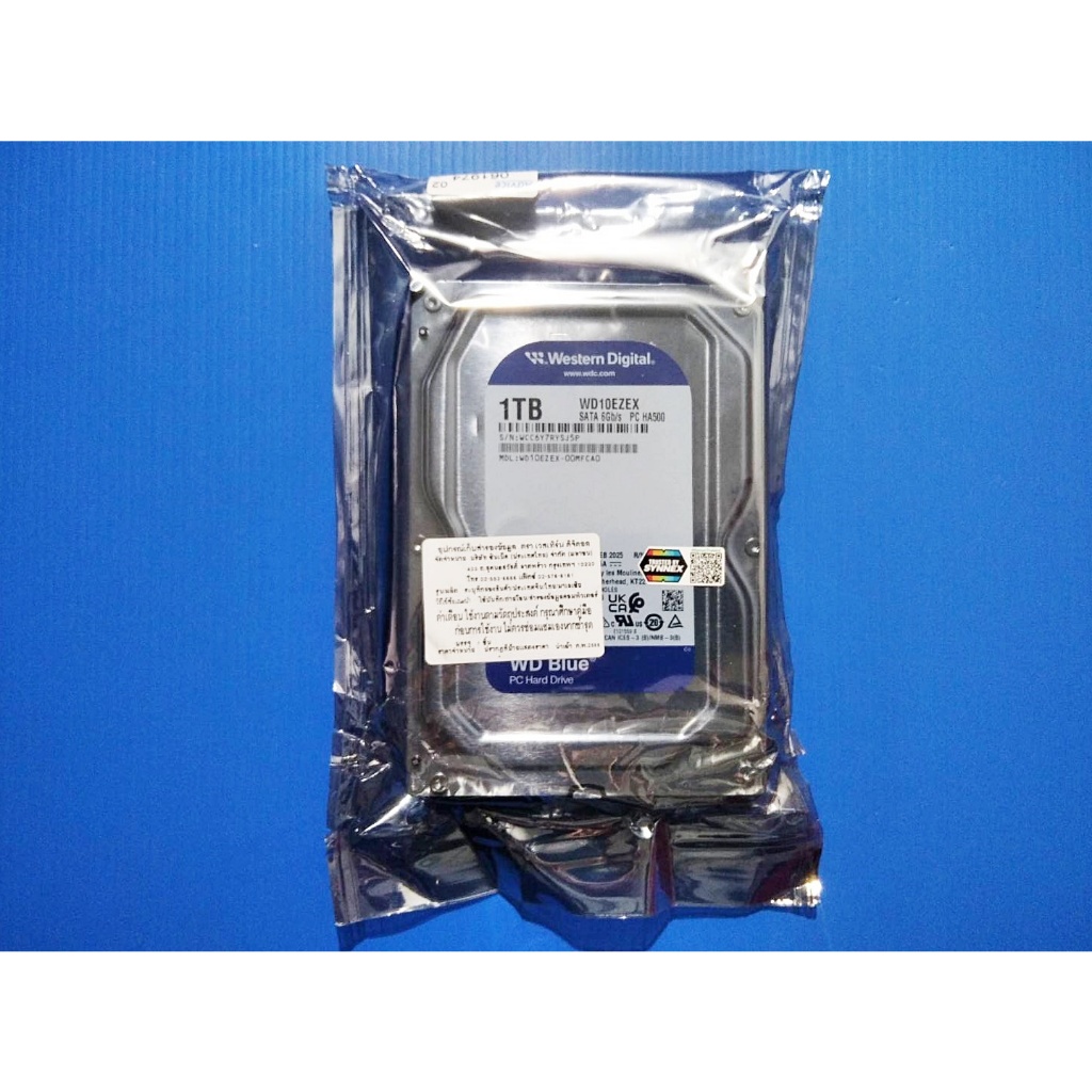 HDD WD BLUE 1TB (7200RPM, 64MB, SATA-3, WD10EZEX) สินค้ามือ 1 ประกัน ...