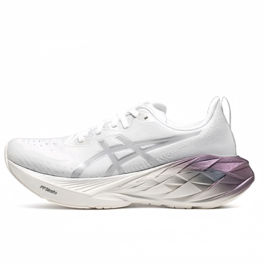 Asics Novablast 4 PLATINUM ขาว - ม่วง รองเท้า รองเท้าผ้าใบ ของแท้ 100 % รูปแบบ | Shopee Thailand
