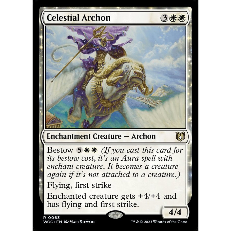 Celestial Archon WOC Wilds of Eldraine Commander การ์ด Magic the ...