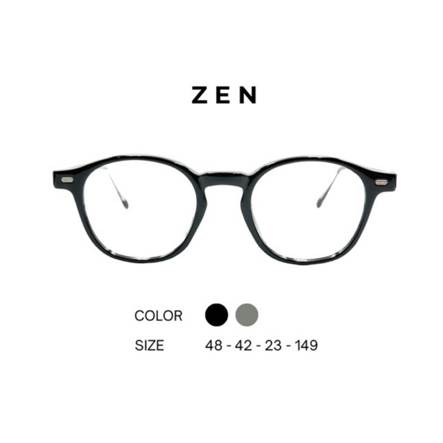 ZEEN EYEWEAR เลนส์ตัดใหม่ ตัดเลนส์สายตา กรอบแว่นทรงเหลี่ยมมน ดีไซน์คลาสิก รุ่น Zen | Shopee Thailand