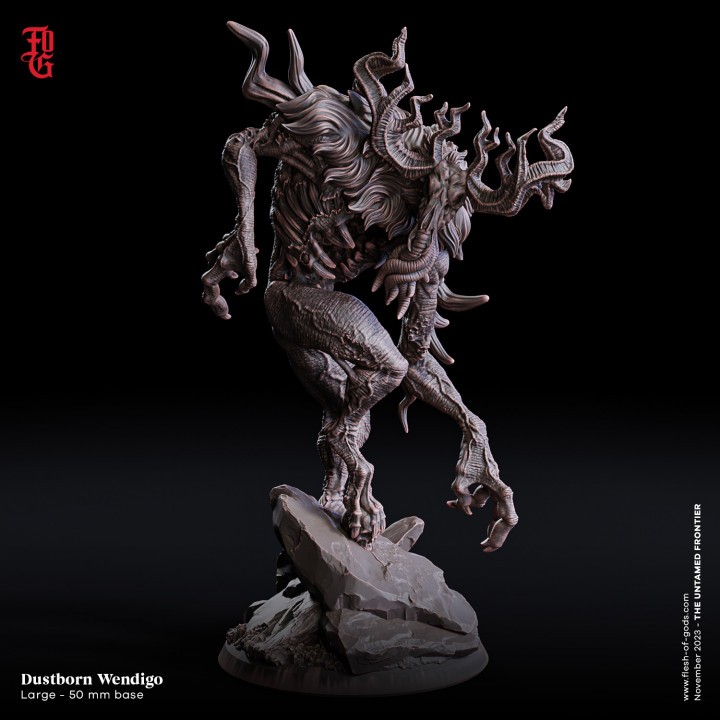 DnD Monster I Dustborn Wendigo Iโมเดลบอร์ดเกม (งานเรซิ่นยังไม่ลงสี) ฐาน ...