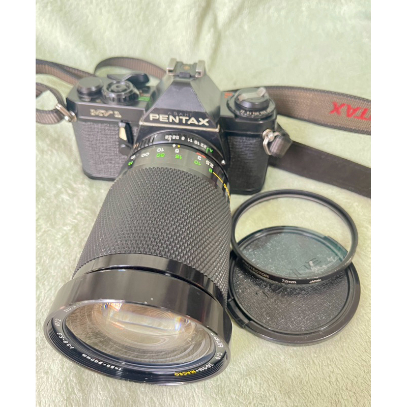 กล้องฟิล์ม Pentax MV1 พร้อมเลนส์ Soligor zoom-Macro 28-200mm. f3.8 สินค้าญี่ปุ่นมือ2 mand in ...