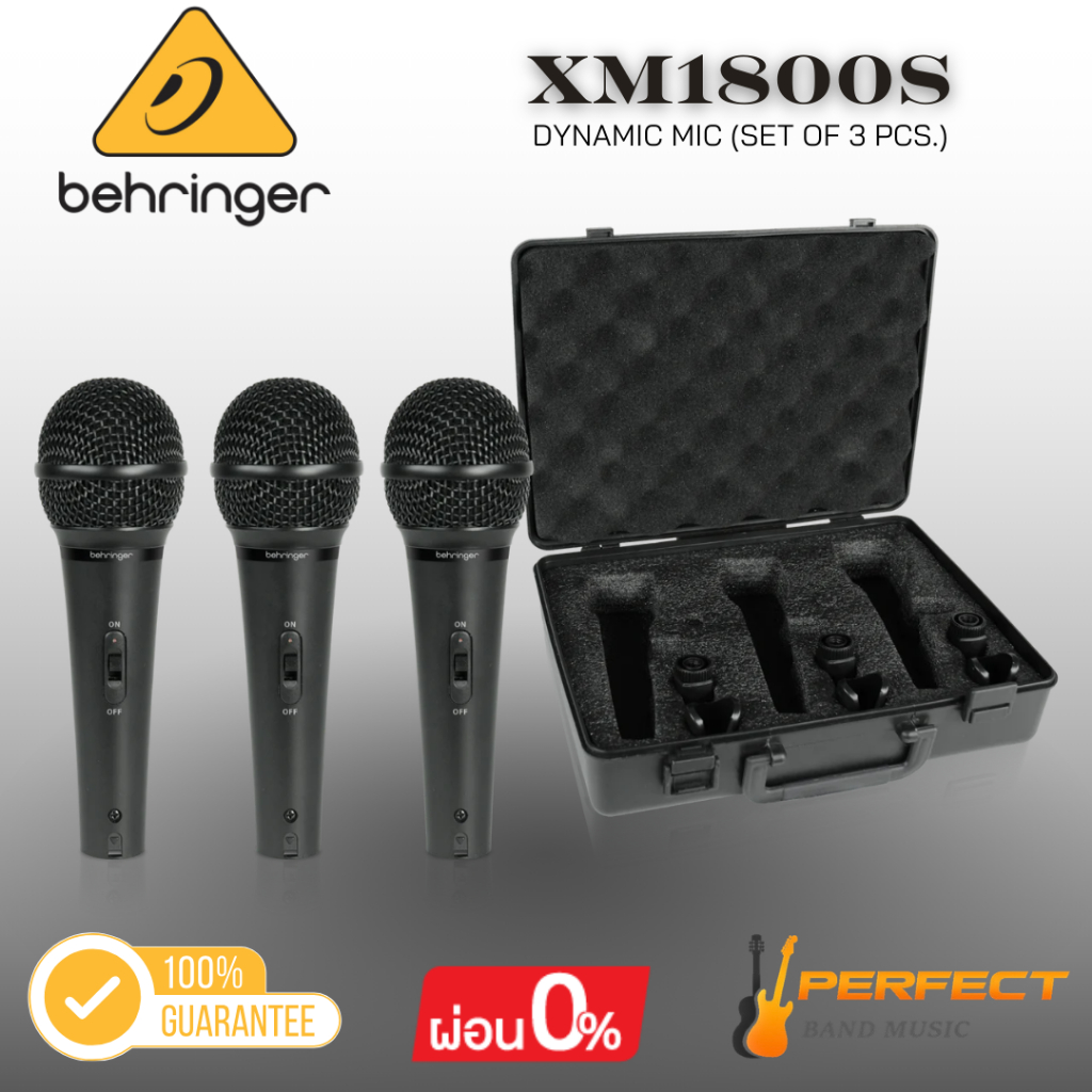 ไมโครโฟนไดนามิก Behringer ULTRAVOICE XM1800S Dynamic Microphone Set of ...