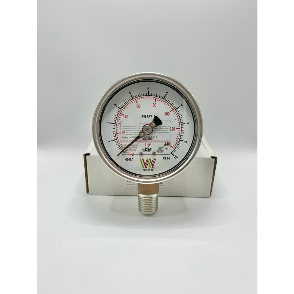เกจวัดแรงดันแสตนเลส 4นิ้ว Pressure gauge 100 mm. | Shopee Thailand