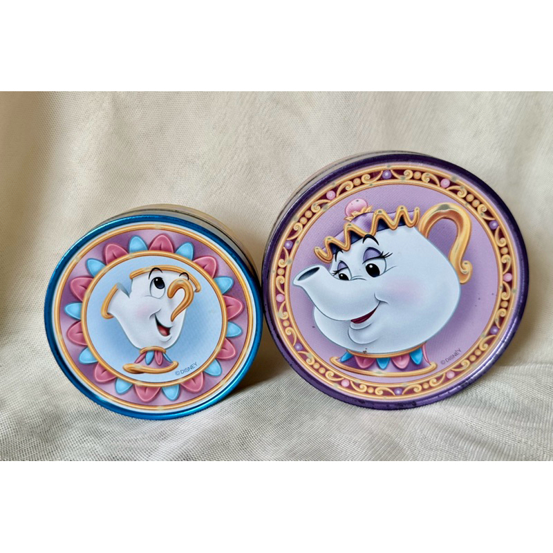 มือสอง(มีรอยสนิมรอบๆสีหลุด) กล่องใส่ของ Mrs.Potts&Chips Disney จาก ...