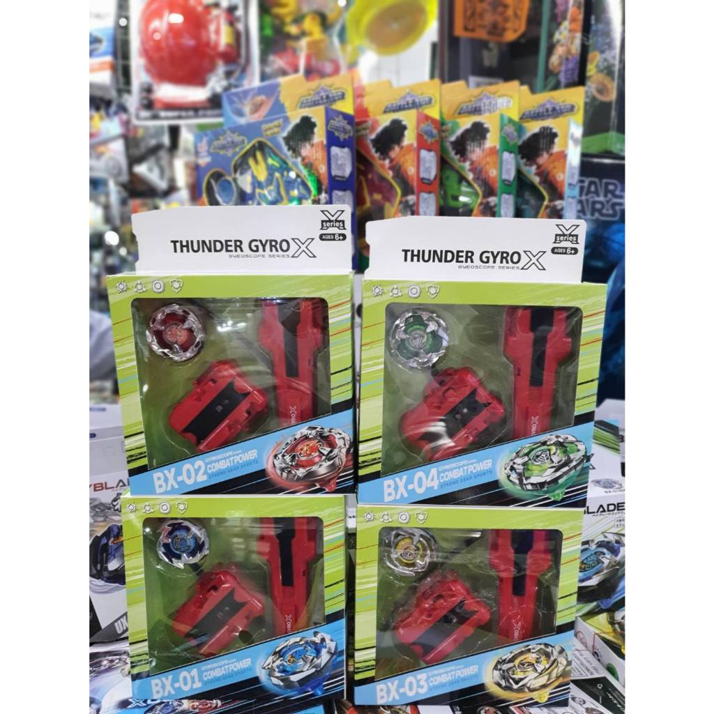 พร้อมส่ง!! บล็อกชุด เบย์เบลด X Beyblade THUNDER GYRO X Gyeoscope Series BX-01 - BX-04 ลูกข่าง ...