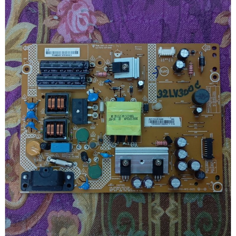 Power Supply พาวเวอร์ซัพพลาย LG 32LV300C , 32LJ550D Part.715G7801-P01 ...