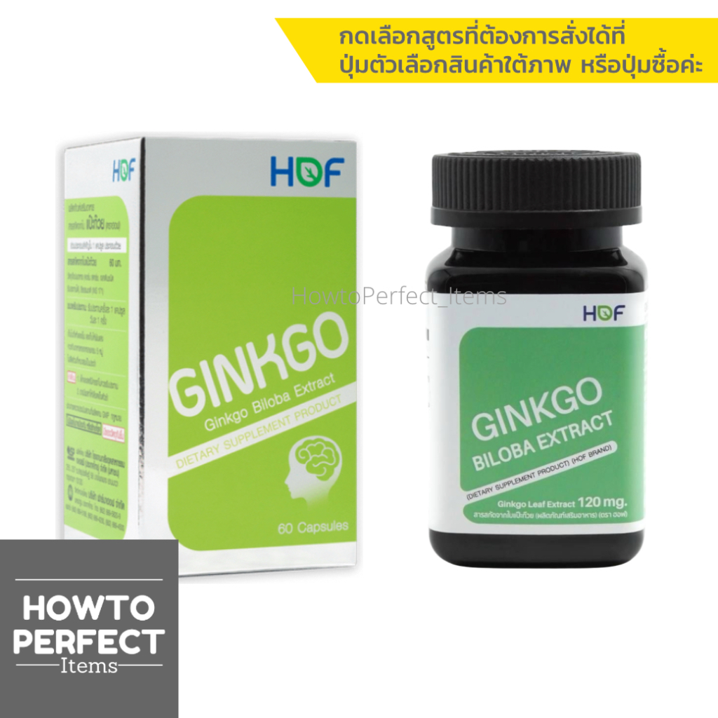 HOF Ginkgo Biloba Extract สารสกัดจากใบแป๊ะก๊วย | Shopee Thailand