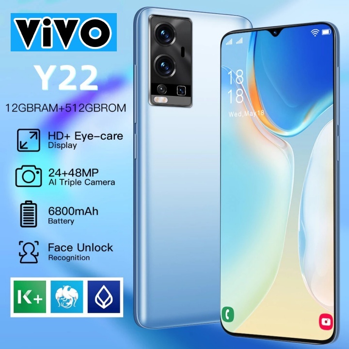 โทรศัพท์ Y22 5G แรม12GB รอม512GB รองรับ 2 ซิมการ์ด รองรับแอพธนาคาร ...