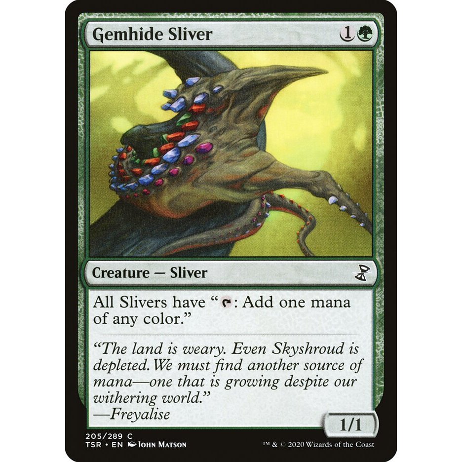 Gemhide Sliver TSR Time Spiral Remastered การ์ด Magic the Gathering ...