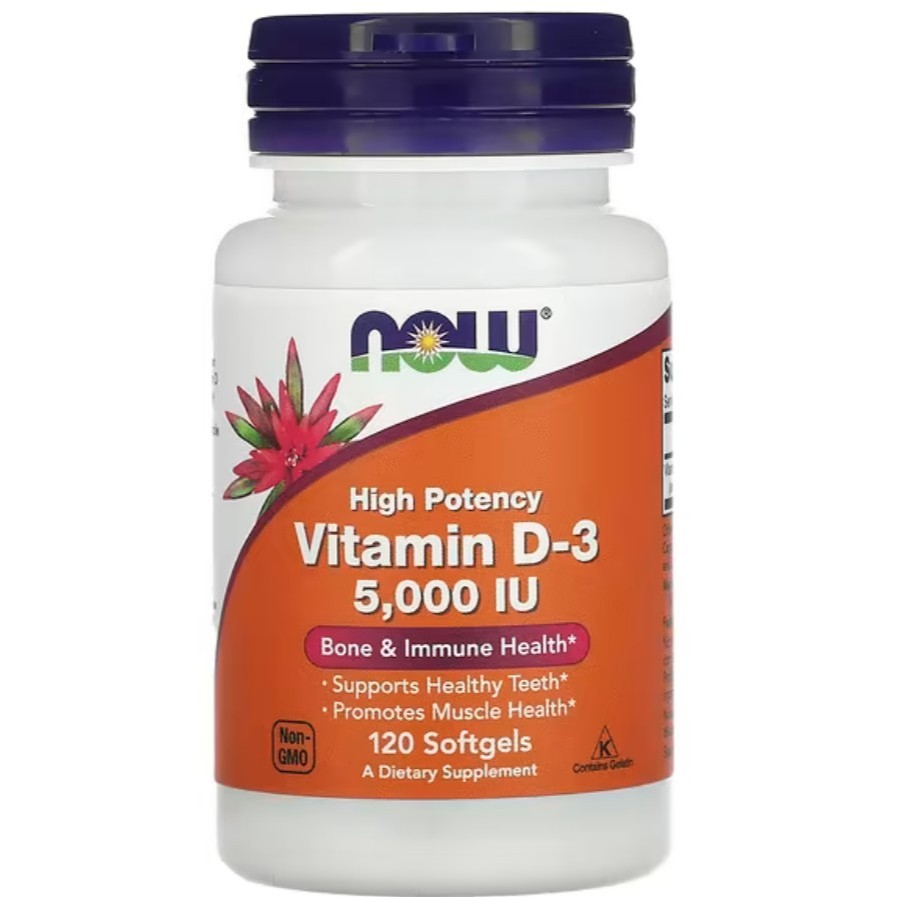 Vitamin D3 High Potency 5000 IU 120 Softgels NOW Foods วิตามินดี | Shopee Thailand