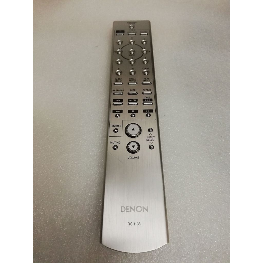 รีโมท DENON รุ่นRC-1138จากตู้ยี่ปุ่น มือ 2 สภาพสวยร่อยรอยขนเเมวนิดหน่อย ...