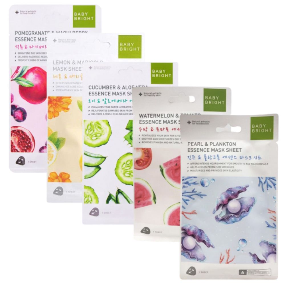 BABY BRIGHT MASK SHEET 20 g.6แผ่น/กล่อง เบบี้ไบร์ท มาส์กชีท มาร์คหน้า ...