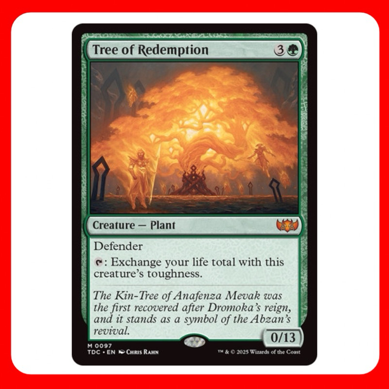[MTG] Tree of Redemption [TDC] [GREEN] [MYTHIC] [NORMAL] [ENG] (การ์ดเม ...