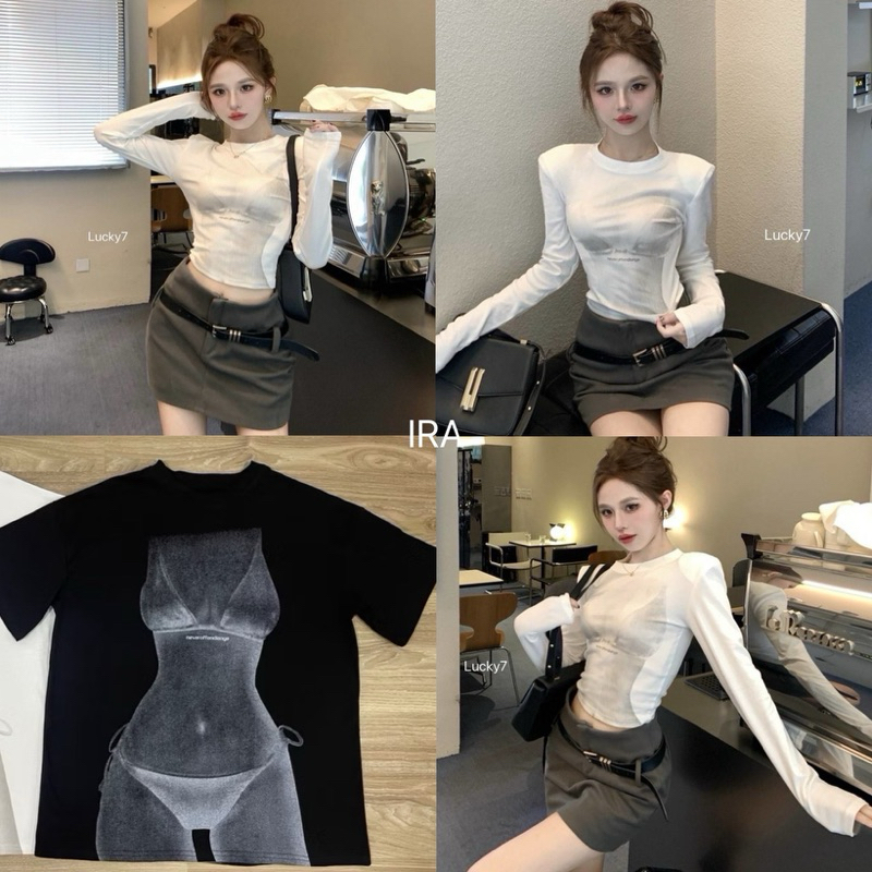 BY IRA (1695/1700/Q169) Tank Top Candy เสื้อครอปย้อนยุค y2k 2023 NEW ...