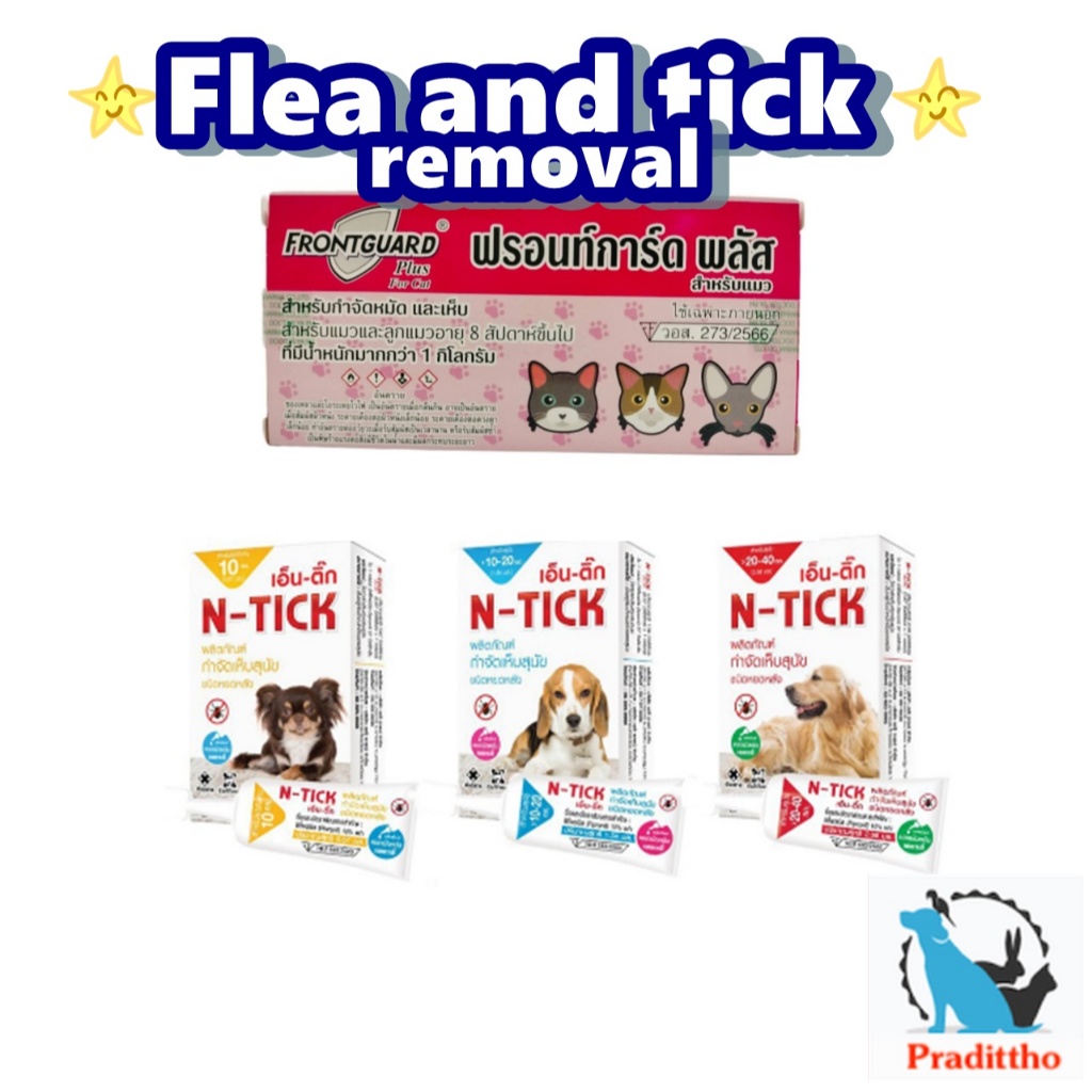 (1 หลอด) N-tick / Frontguard plus ผลิตภัณฑ์ป้องกันหมัดและเห็บ สำหรับสัต ...