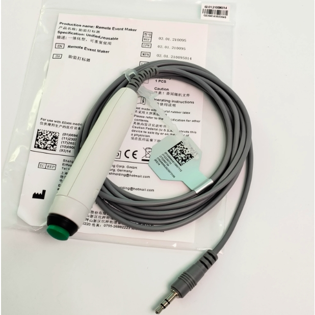 EDAN Fetal Monitor Marker ใหม่แท้ สำหรับ F2/F3/F6/F9 สายเคเบิล 2.5 เมตร ...