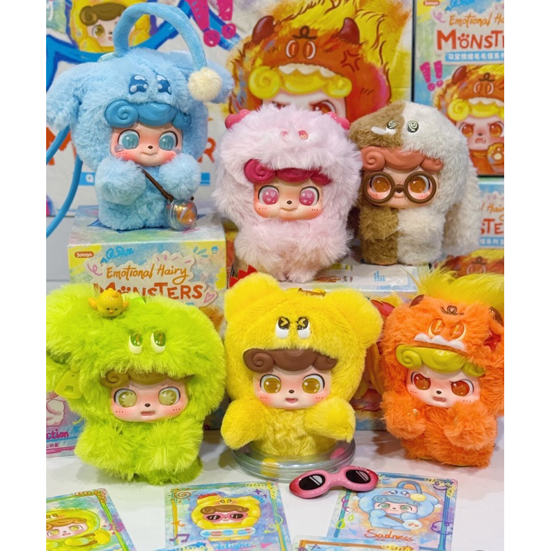 สินค้าพร้อมส่ง Q Kid - Emotional Hairy Monsters Series Plush แบบจุ่ม ...
