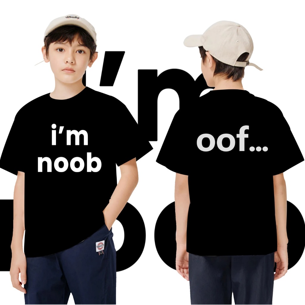 เสื้อยืด I'm noobใส่แล้วไม่มี noobn Cotton[100cm-150cm] | Shopee Thailand