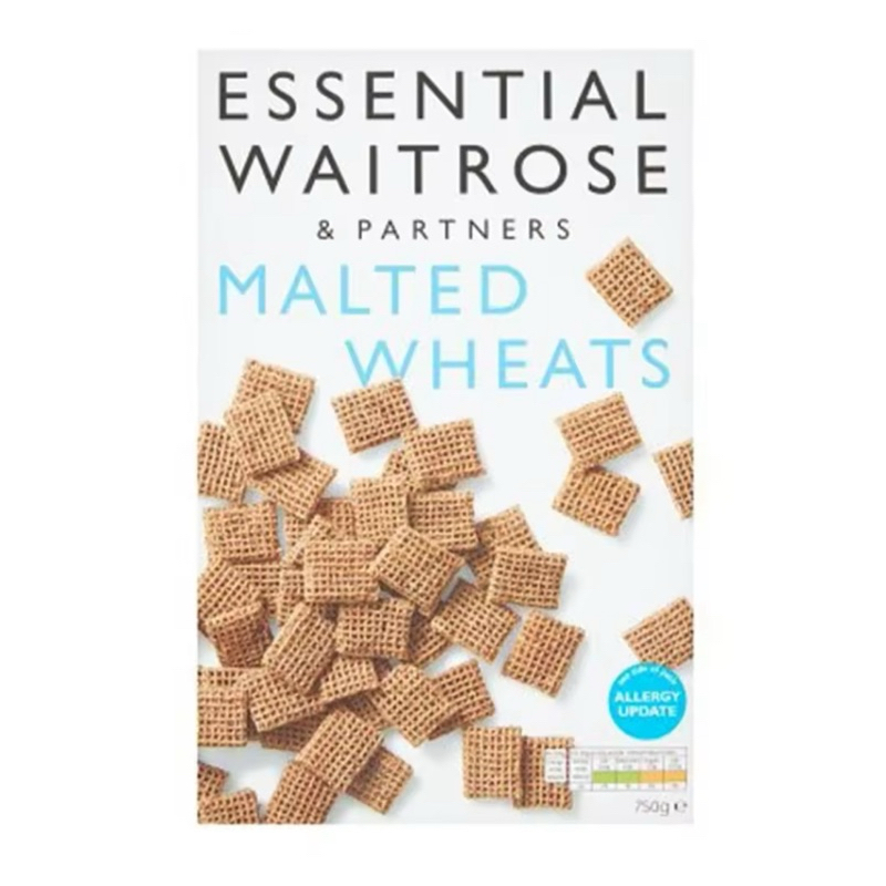 [750g.] ESSENTIAL WAITROSE Malted Wheats/Fruit&Fibre/Wholegrain Bran ...