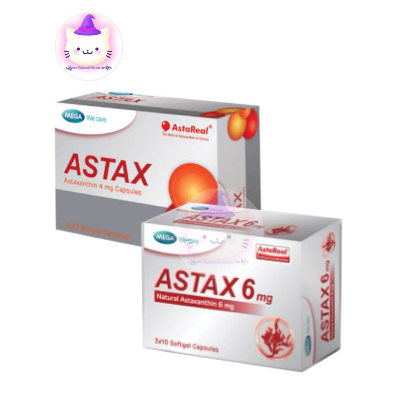 ASTAX 6 mg/4mg (แอสแทกซ์ 6 มก./4มก.) 3x10 softgel Capsules | Shopee ...