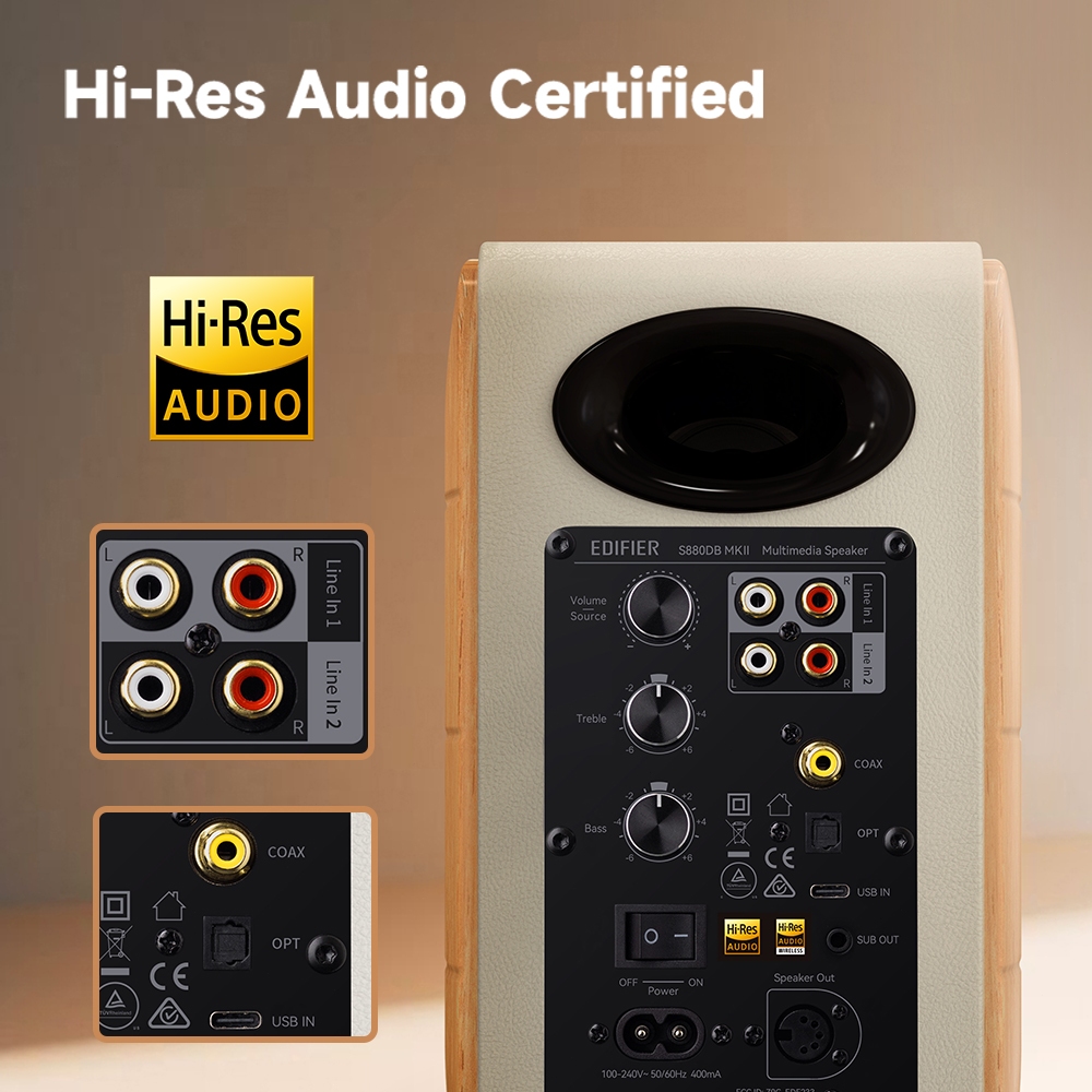 Edifier S880DB MKII 2.0 Hi-Fi ลำโพงบลูทูธ 88W (RMS) Hi-Res Audio V5.3 ...