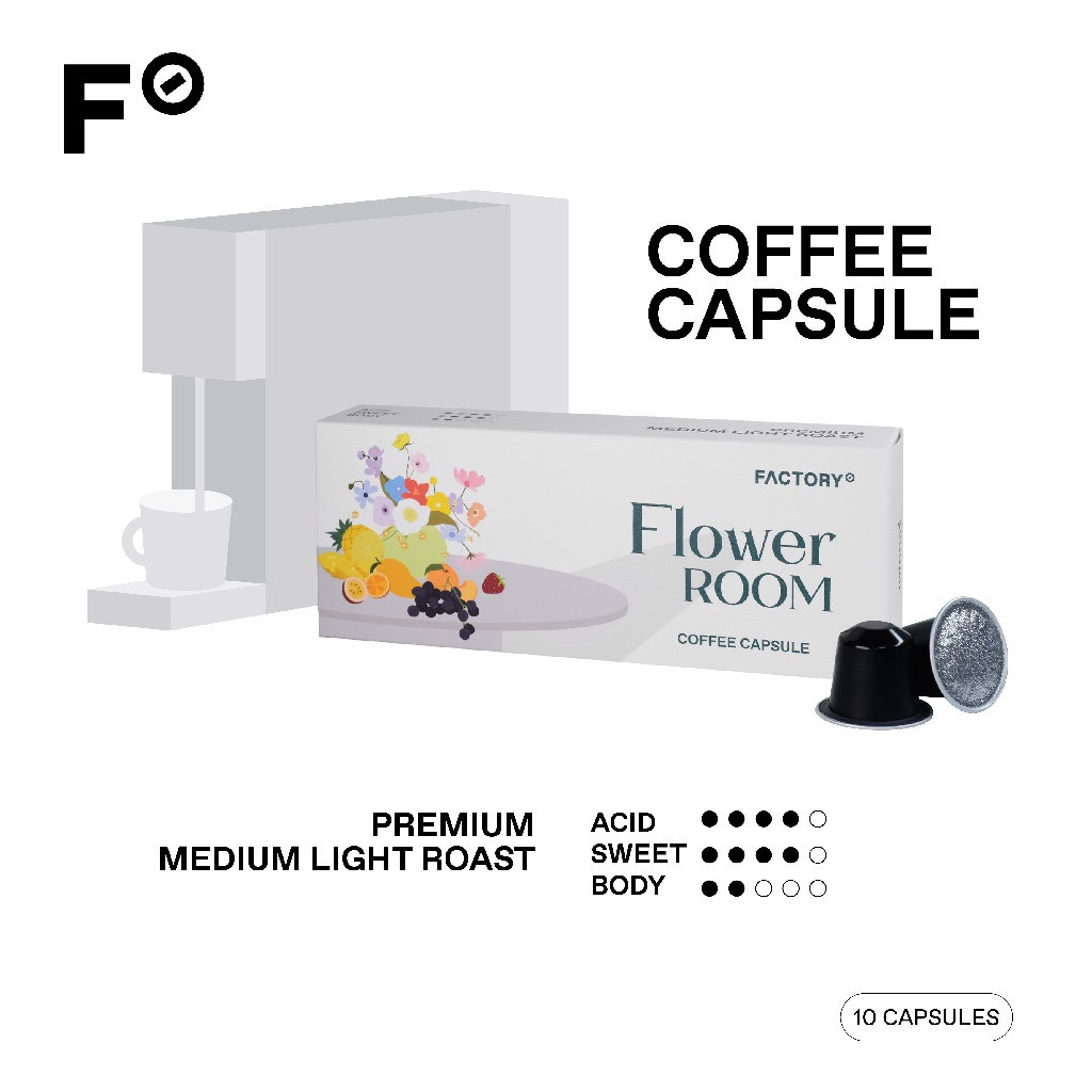 กาแฟแคปซูล Flower Room (พรีเมี่ยม) สำหรับเครื่องระบบ Nespresso ...