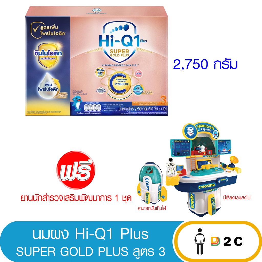 [กล่อง] Hi-Q 1 Plus Super Gold Plus C-Synbio Protec นมผงไฮคิว 1 พลัสซูเปอร์โกลด์พลัส ซีซินไบโอ ...