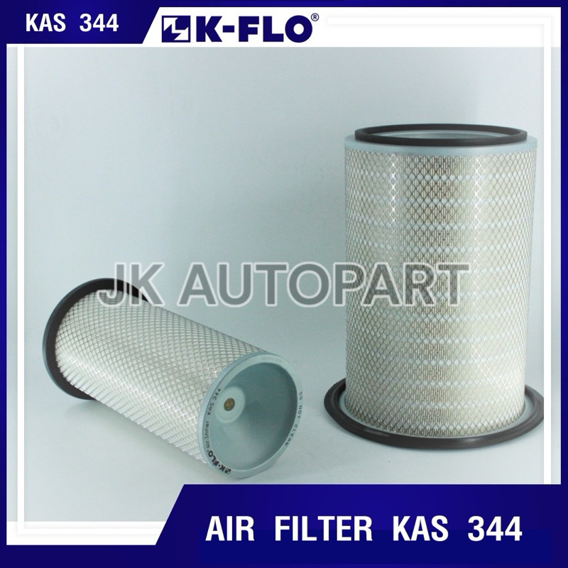 กรองอากาศ KOMATSU KAS344 (ลูกนอก+ลูกใน) ทั้งชุด ยี่ห้อ K-FLO แท้ๆ รับประกันคุณภาพ/RNINKP ...