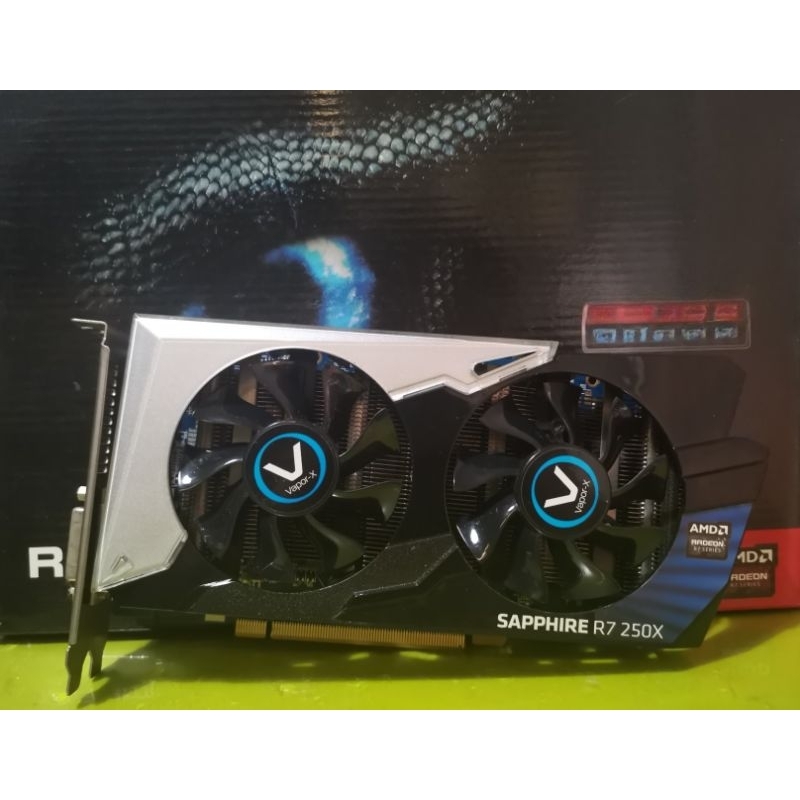 การ์ดจอ Sapphire รุ่น AMD Radeon R7 250X 2GB DDR5 ต่อไฟเลี้ยง 6 pin (no ...