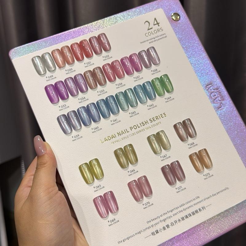 Set Ladai satin glass cateye 24 colors new pastel series | Shopee Thailand