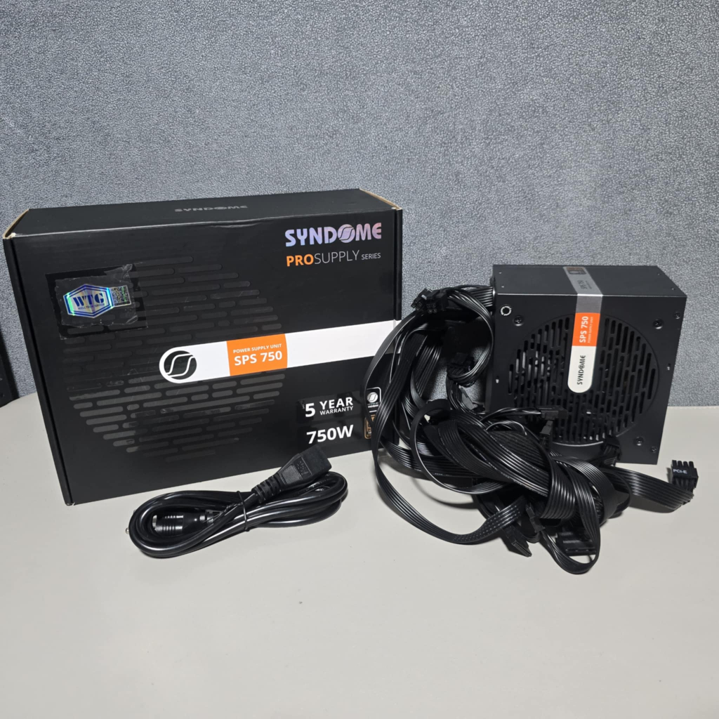 POWER SUPPLY (อุปกรณ์จ่ายไฟ) SYNDOME SPS 750 750W 80 PLUS BRONZE (BLACK) (ATX) ประกัน WTG 04/ ...