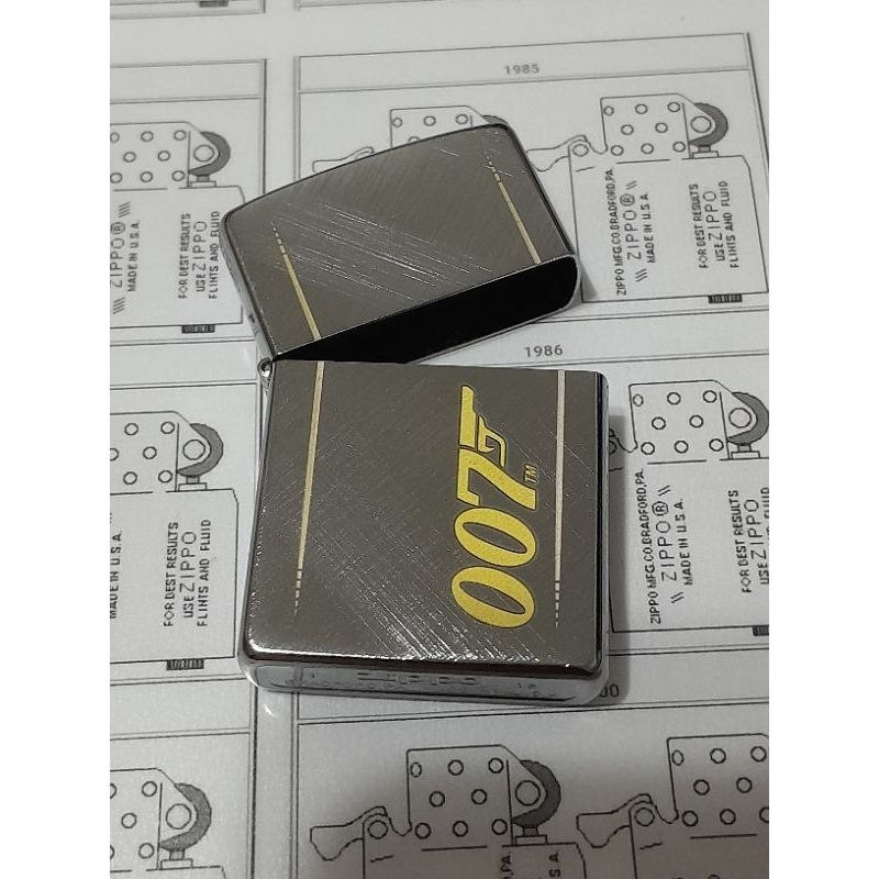 อะไหล่ถังนอก zippo james bond 007 สีเงินผิวโครเมี่ยมลายแบบเลเซอร์รูป ...