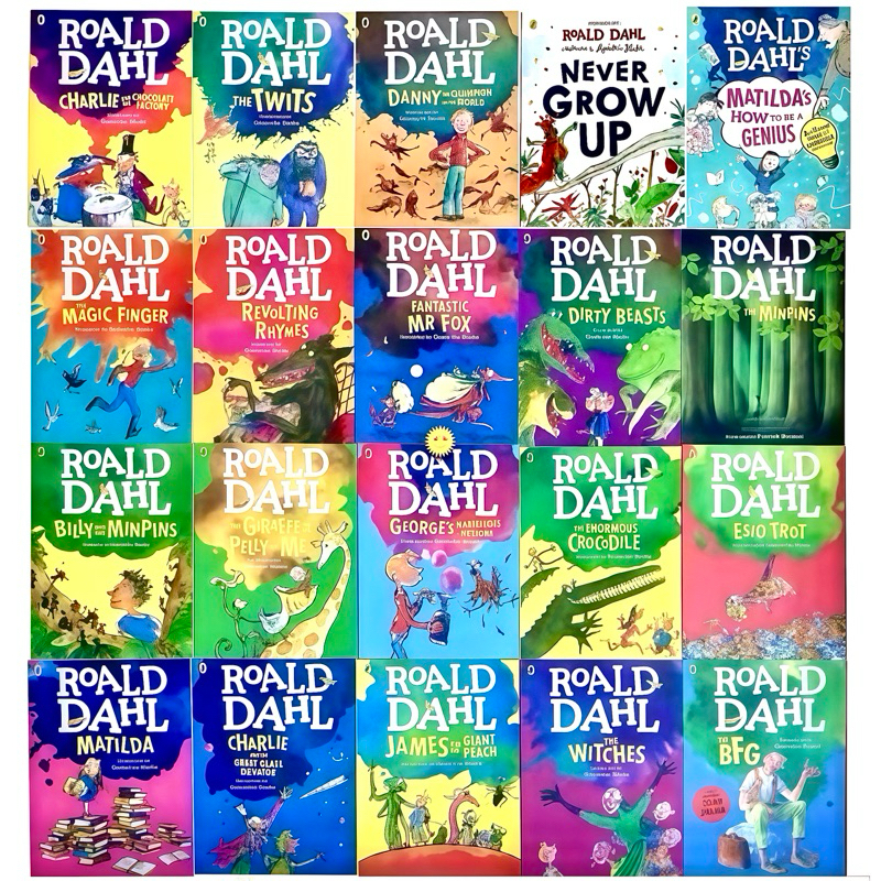 Roald Dahl Color Version 20 Books Set, Charlie and the Chocolate Factory/Dirty Beasts/The Magic ...